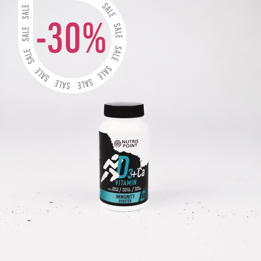 Vitamin D3 + Ca, 60 capsules - Nutrispoint